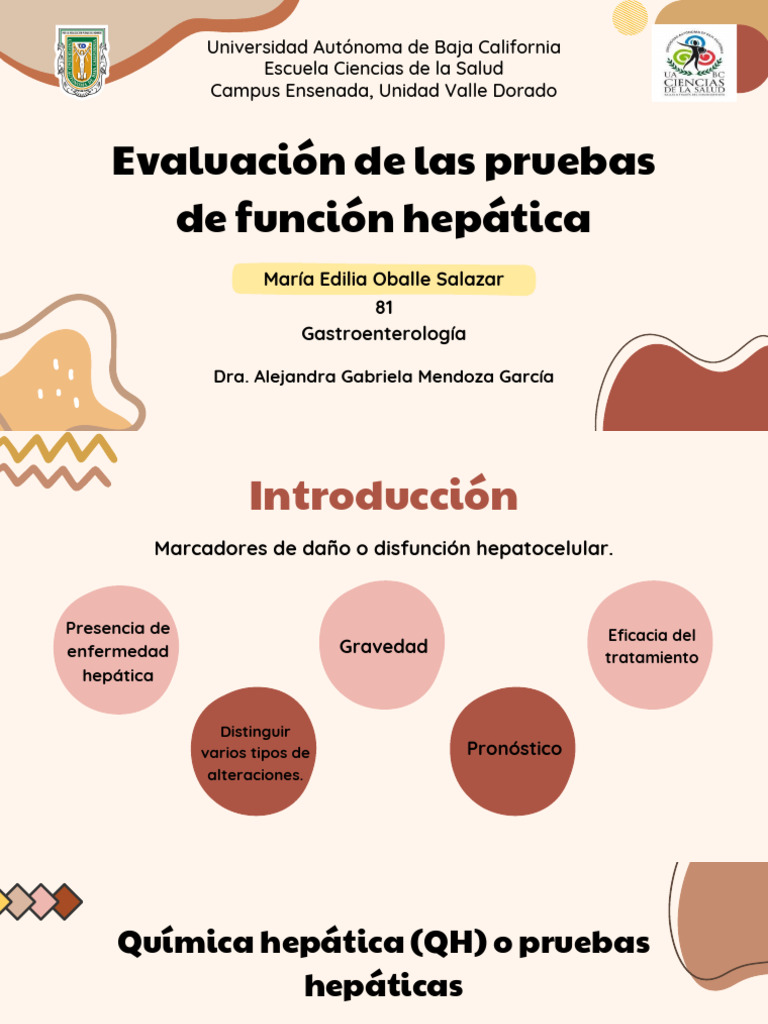 Evaluación de Las Pruebas de Función Hepática | PDF | Hepatitis ...