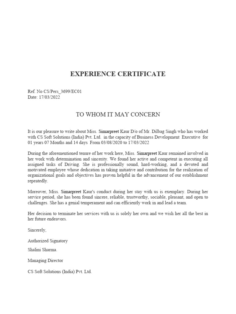 Exp Cert | PDF Exp Cert | PDF