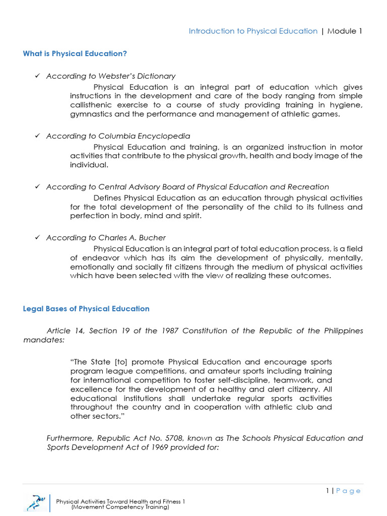 PATHFit 1 Module 1 AY 2023 2024 | PDF | Physical Fitness | Skeletal Muscle