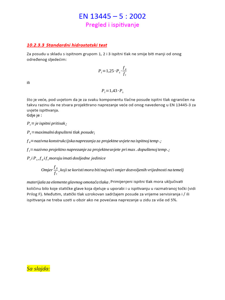 Prevod Standarda 13445-5 (Dio) | PDF