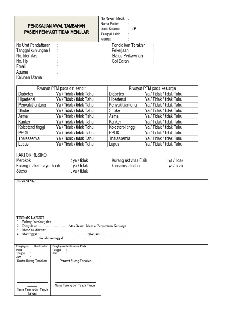 Form Kajian PTM | PDF