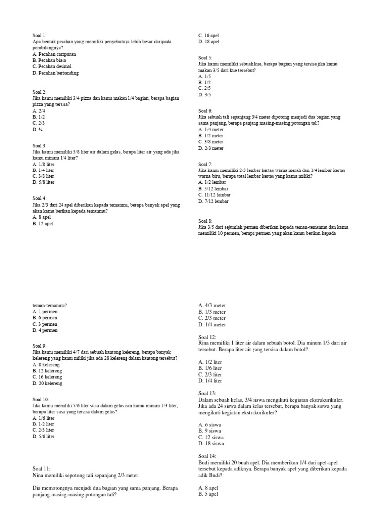 Matematika Iv SD | PDF