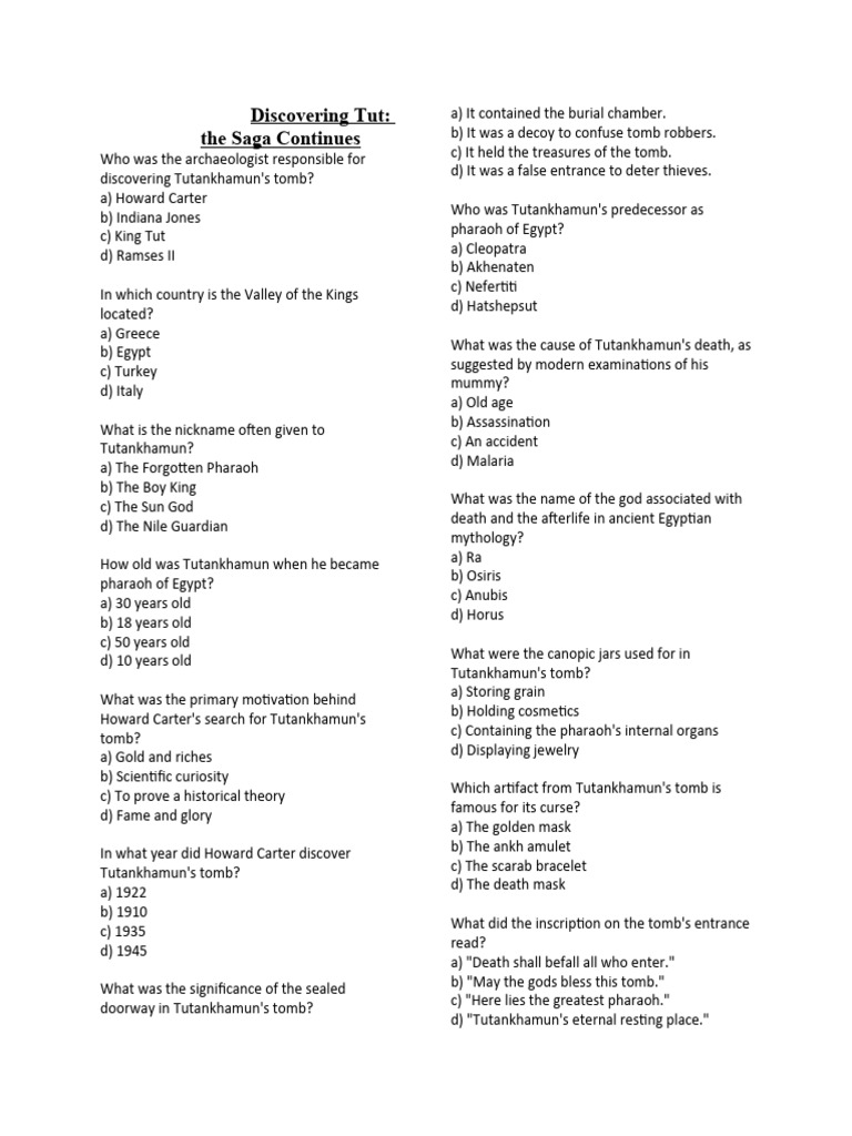 Chapt 3 TUT | PDF | Tutankhamun | Ancient Egypt