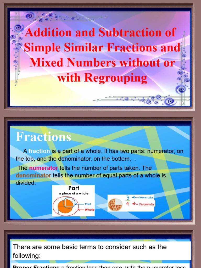 Adding and Subtracting Similar Fractions | PDF | Mathematical Notation ...