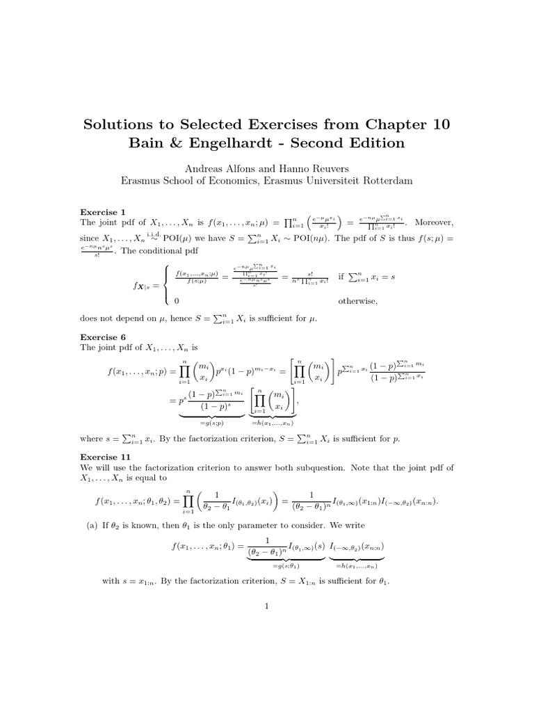 Chapter 10 Solutions Overview | PDF | Bias Of An Estimator | Econometrics