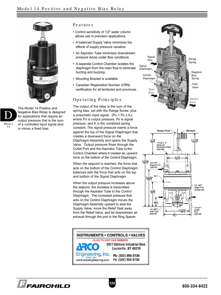 Fairchild - Model 14 Positive and Negative Bias Relay | PDF | Valve ...
