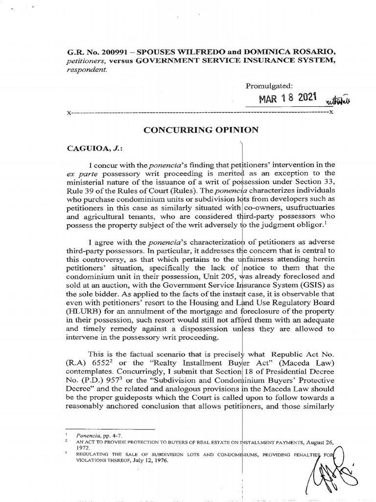 GR 200991 Caguioa | PDF | Mortgage Law | Foreclosure