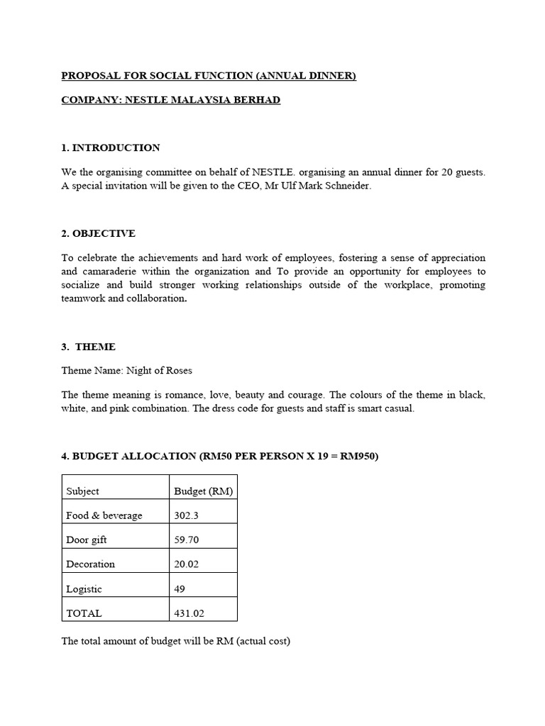 Social Assessment 2 Proposal | PDF | Cakes | Food And Drink