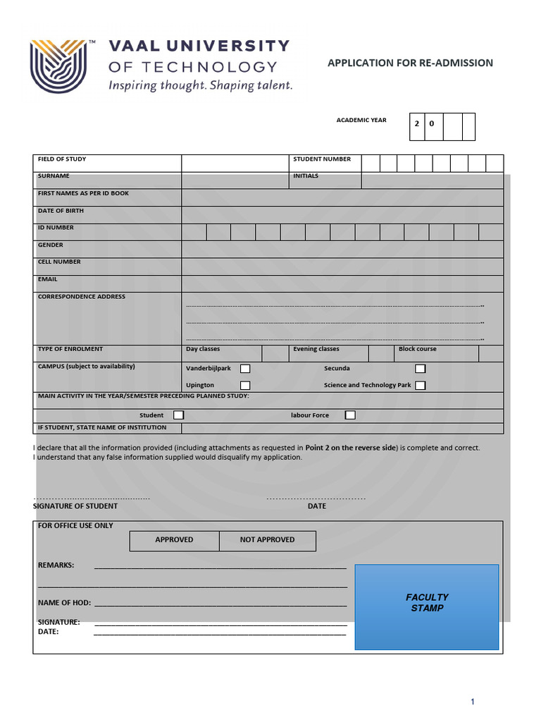 Re Admission Application PDF | PDF | Diploma | Educational Stages