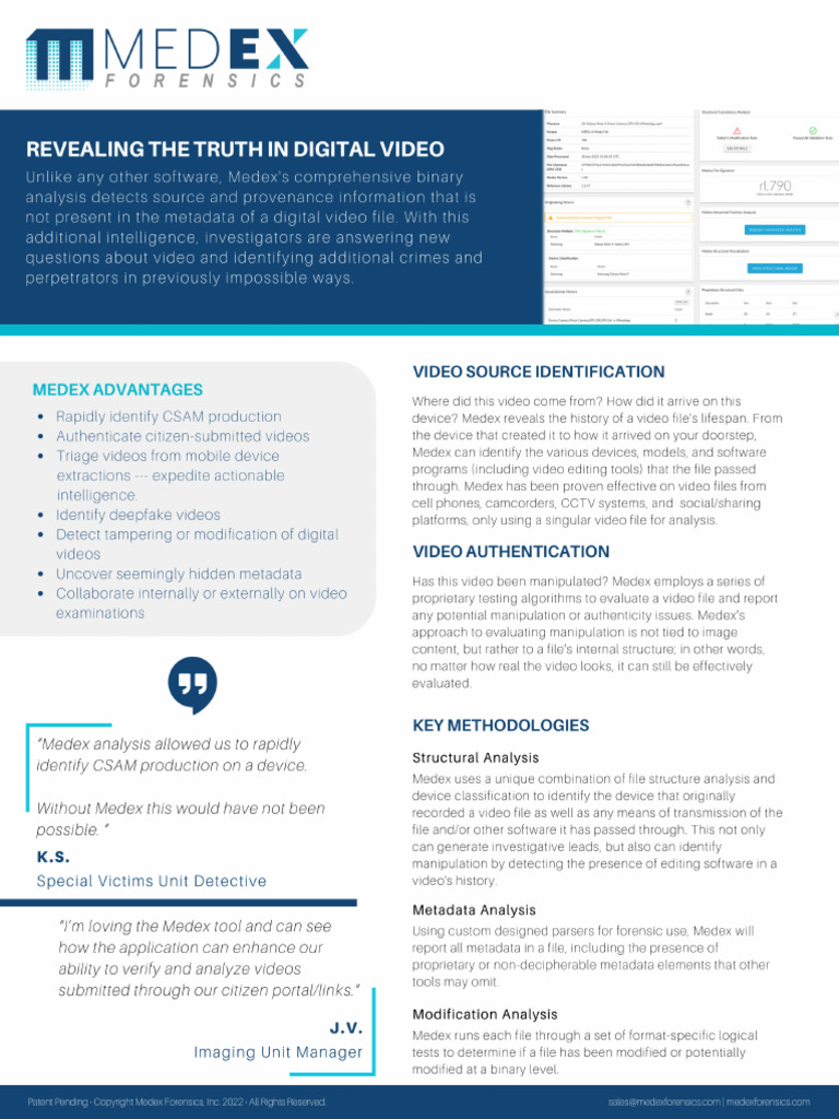 Medex Forensics - Service Overview | PDF
