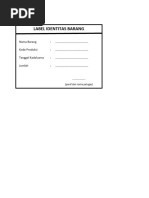 Contoh Form Retur Barang | PDF