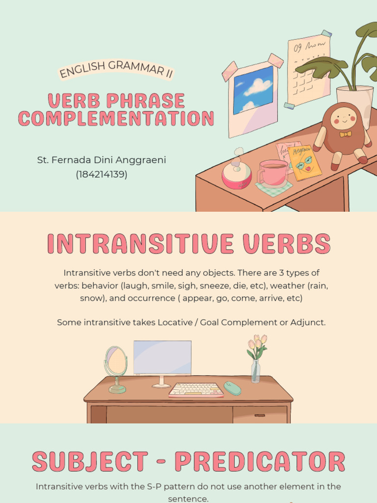 Verb Phrase Complementation Pdf Verb Clause