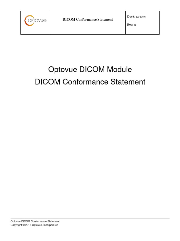 DICOM Conformance Statement IVUE | PDF | Computer Network | Information Science