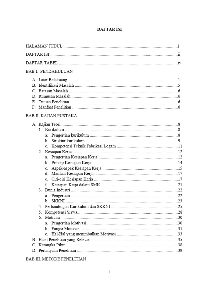 Daftar Isi Proposal | PDF | Teknologi & Rekayasa