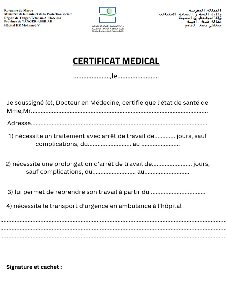 Certificat Medical | PDF