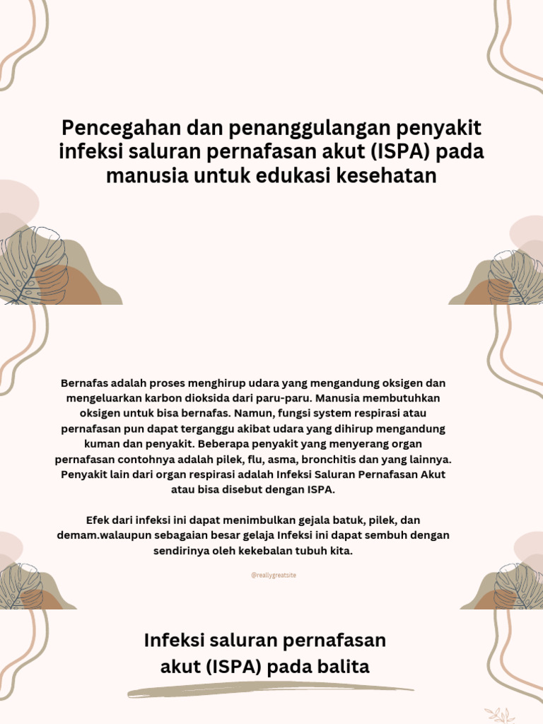 Pencegahan Dan Penanggulangan ISPA | PDF