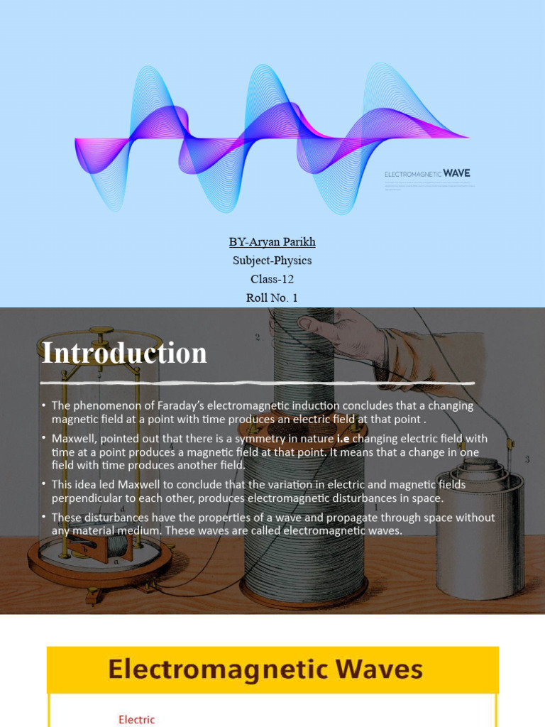 Physics Class 12 CH 8 | PDF | Electromagnetic Radiation | Electromagnetic Spectrum