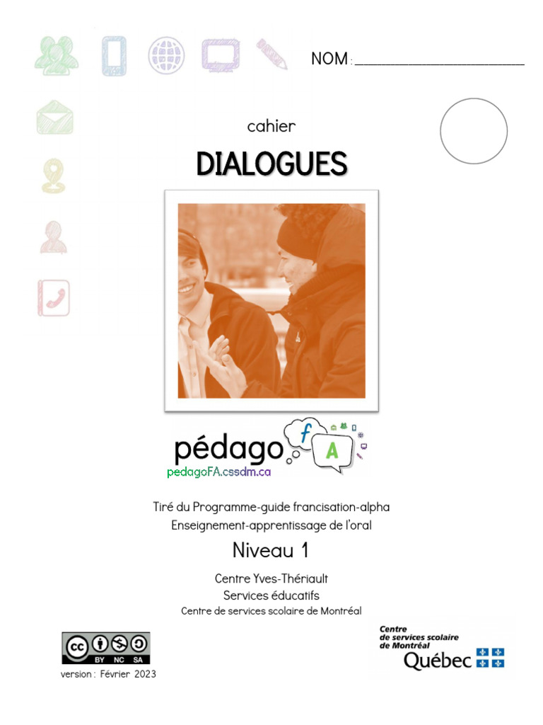 Dialogues de Francisation Alpha Niveau 1 | PDF | Pédagogie