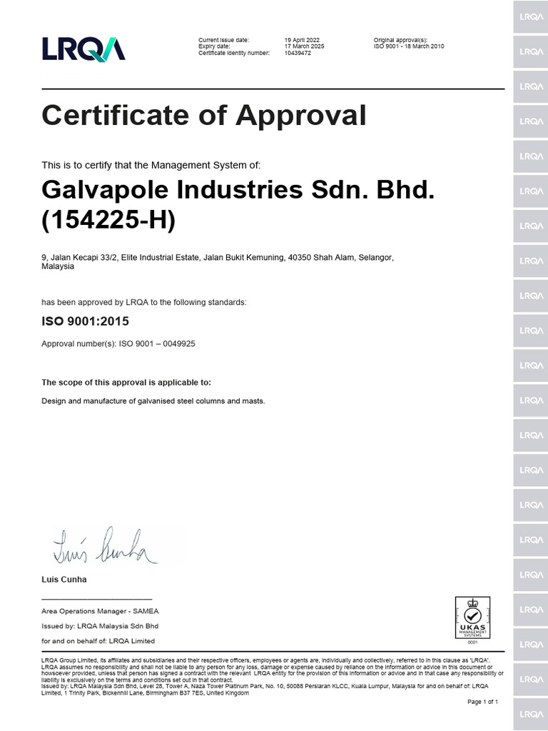 Qms Engus Ukas (Iso Cert) | PDF