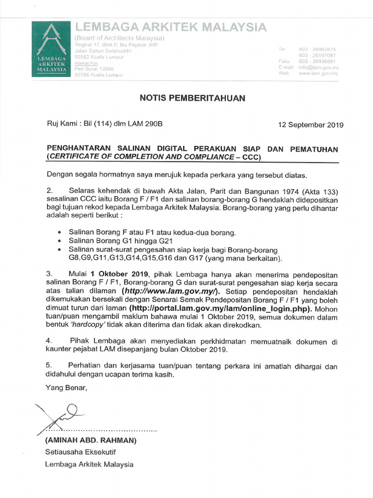 Senarai Semak Pendepositan Borang Ff1 | PDF