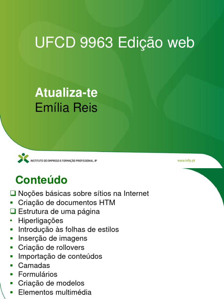 Ufcd 9963 | PDF | Rede mundial de computadores | Internet e Web