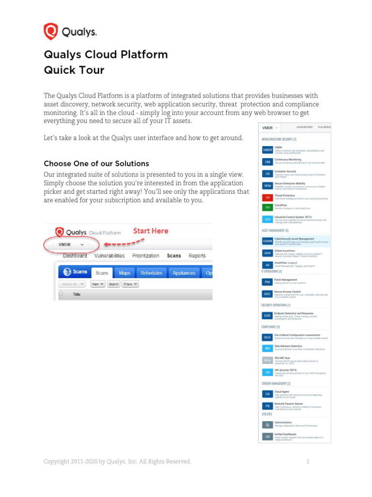 Qualys Quick Tour | PDF | Cloud Computing | Computer Security