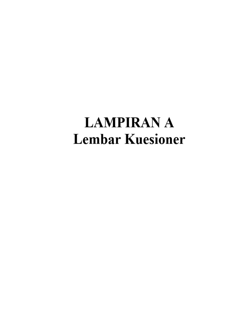 Skripsi Lampiran | PDF