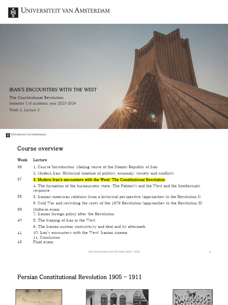 Lecture 3 - The Constitutional Revolution | PDF | Iran