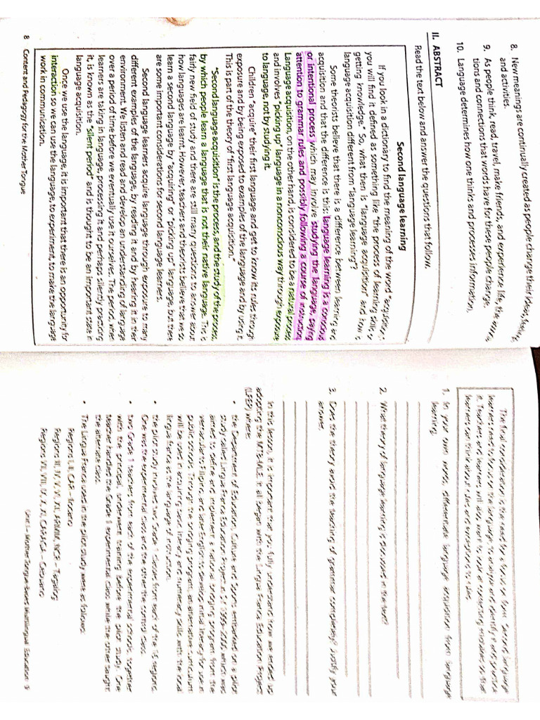 Mother Tongue 3A | PDF