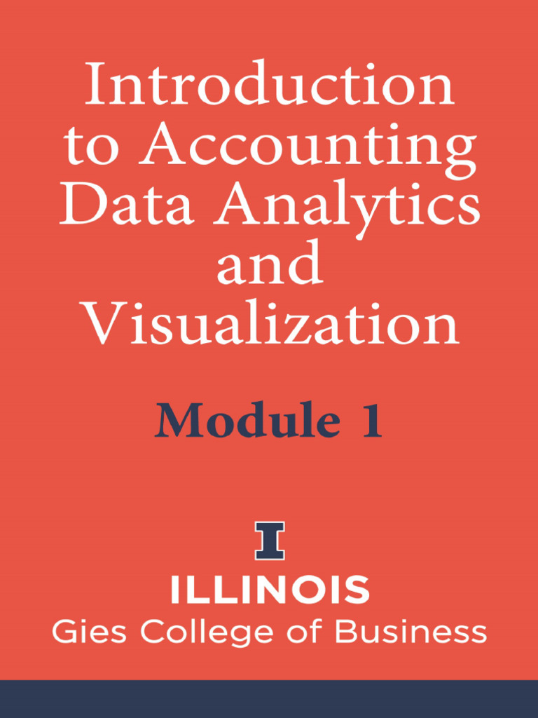 Introduction To Accounting Data Analytics and Visualization Module 1 ...