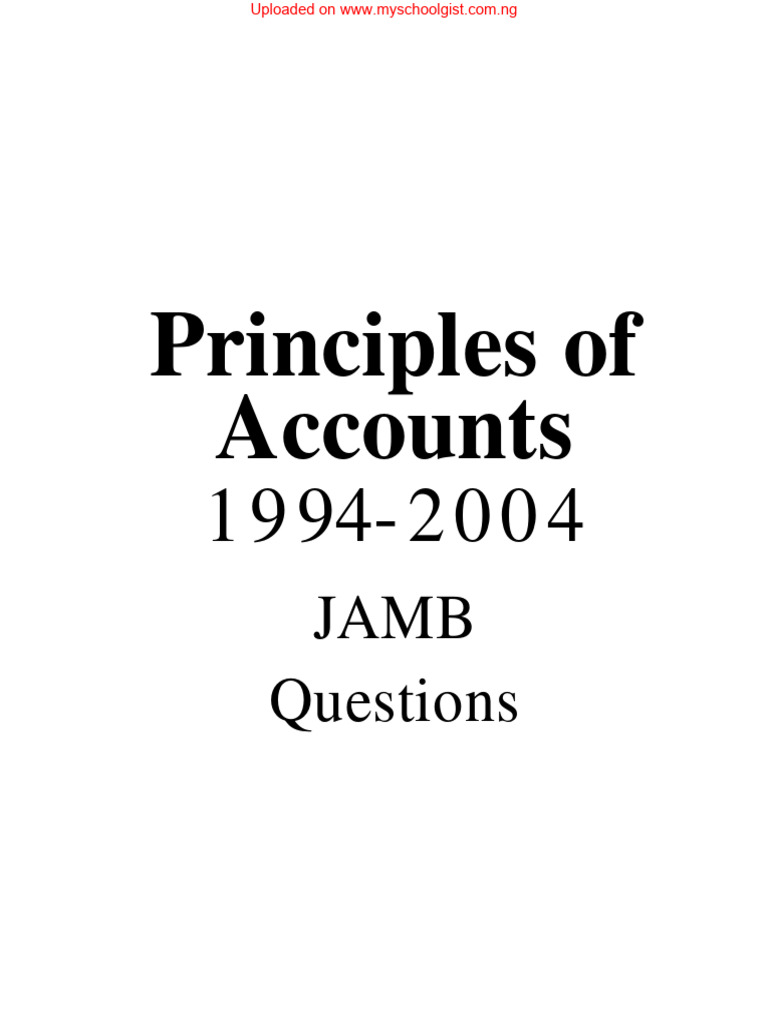 Principles of Accounts | PDF | Debits And Credits | Expense