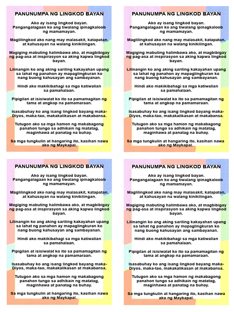 PANUNUMPA NG LINGKOD BAYAN Column | PDF