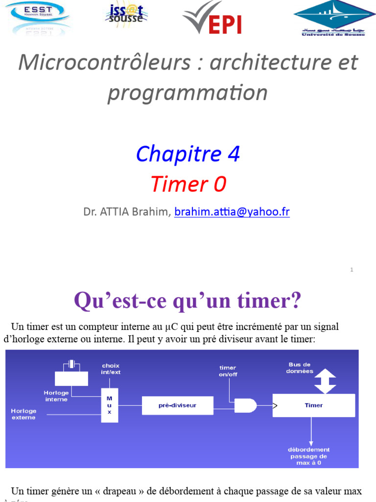 Fonctionnement du Timer 0 en PIC | PDF | Informatique | Informatique