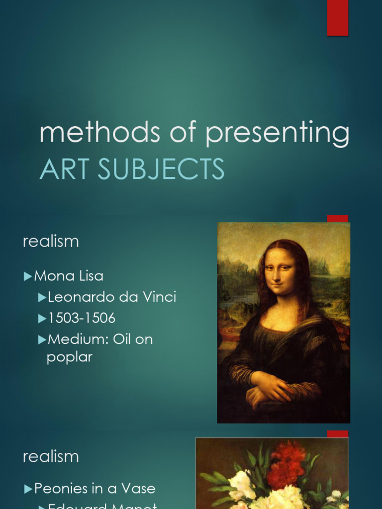 Methods of Presenting Art | PDF | Plastic Arts | Paintings Methods of Presenting Art | PDF | Plastic Arts | Paintings