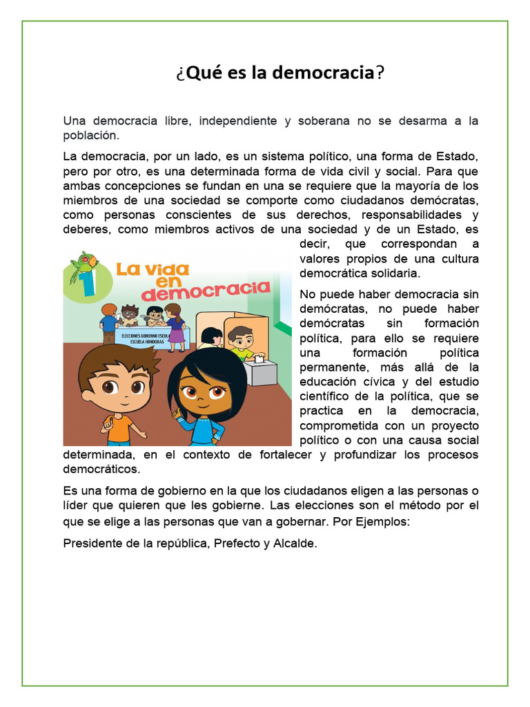 Qué Es La Democracia | PDF | Política