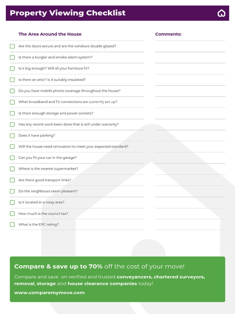 House Viewing Checklist | PDF | Wall | Refrigerator