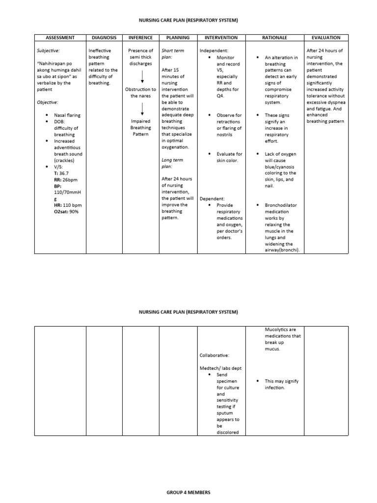 Gr.4 NCP Health Assessment | PDF | Breathing | Respiratory System