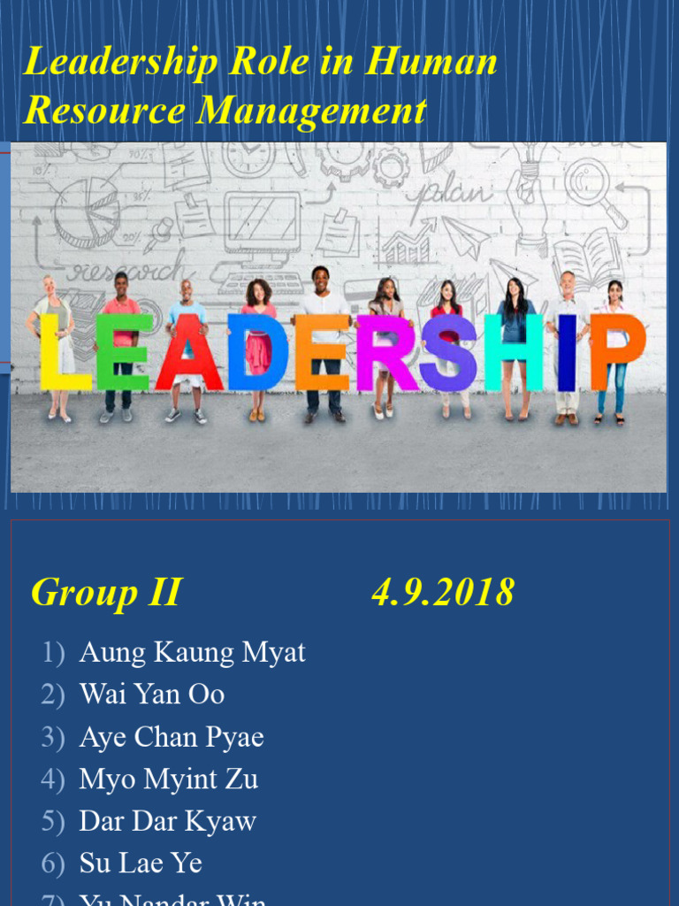 Leadership Role in Human Resource Management | PDF | Leadership ...