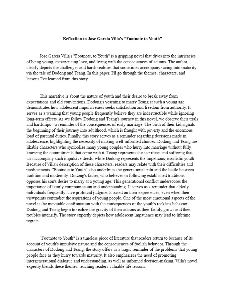 Reflection Paper | PDF | Adolescence | Youth