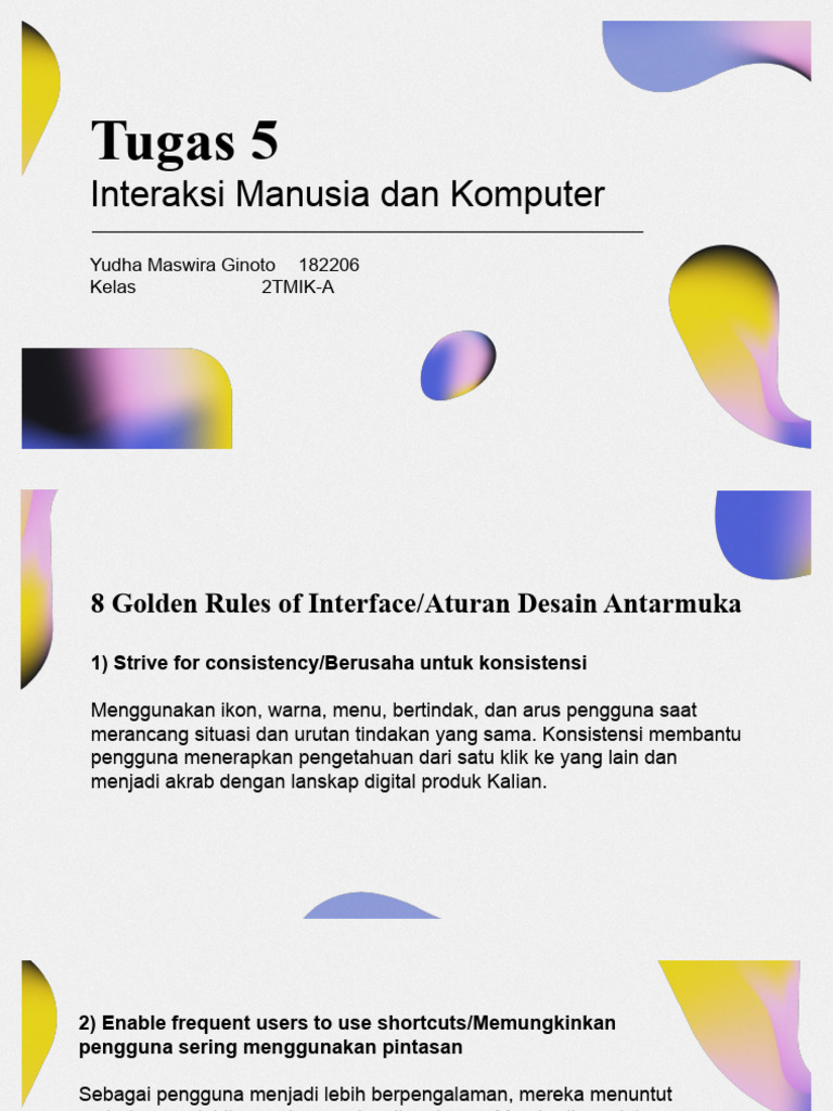 Tugas 5 IMK (182206 Yudha Maswira Ginoto) | PDF | Komputer | Teknologi ...