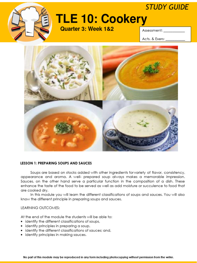 Module 1 G10 (Q3) | PDF | Soup | Stock (Food)
