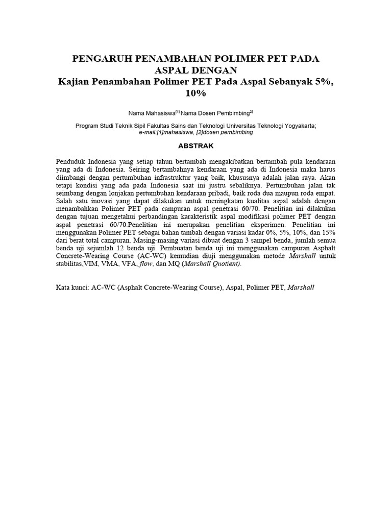 Contoh Format Abstrak | PDF | Seni | Sains & Matematika