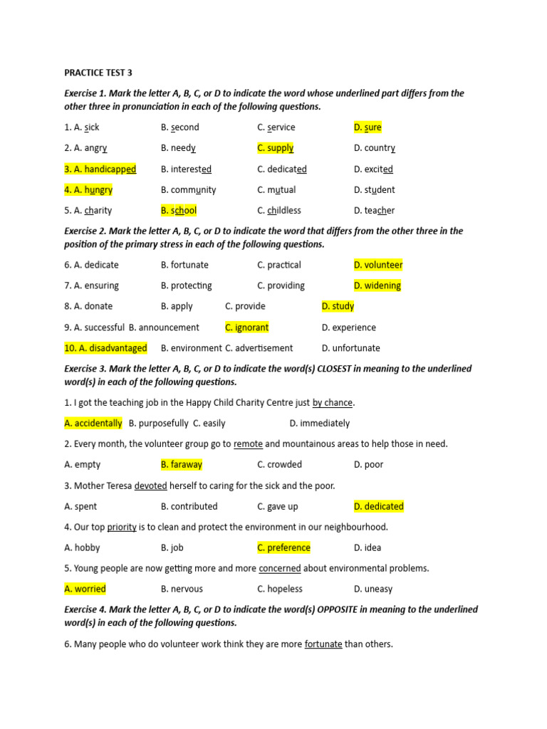 Practice Test 3 | PDF