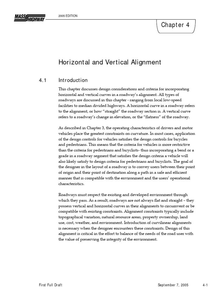 Horizontal & Vertical Alignment-2005 | PDF | Tangent | Geometry