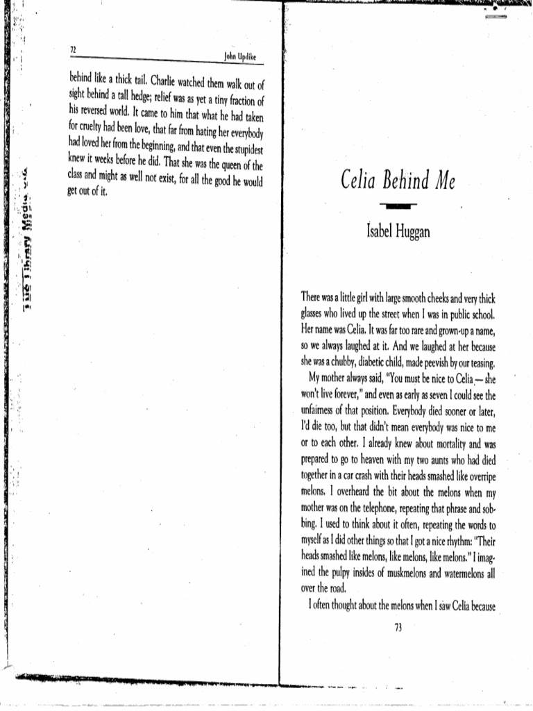 Celia Behind Me Text | PDF