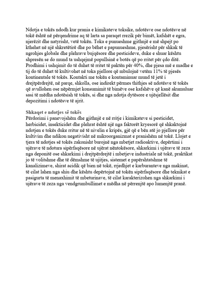 Ndotja e Tokës | PDF