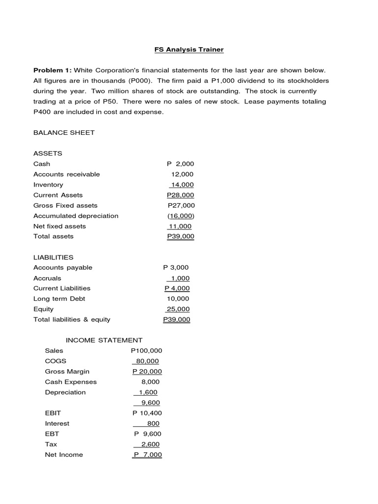 Module 1 - Financial Statement Analysis - P2 | PDF | Equity (Finance) | Revenue