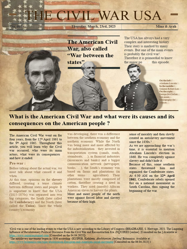 The American Civil War | PDF | American Civil War | Union (American Civil War)