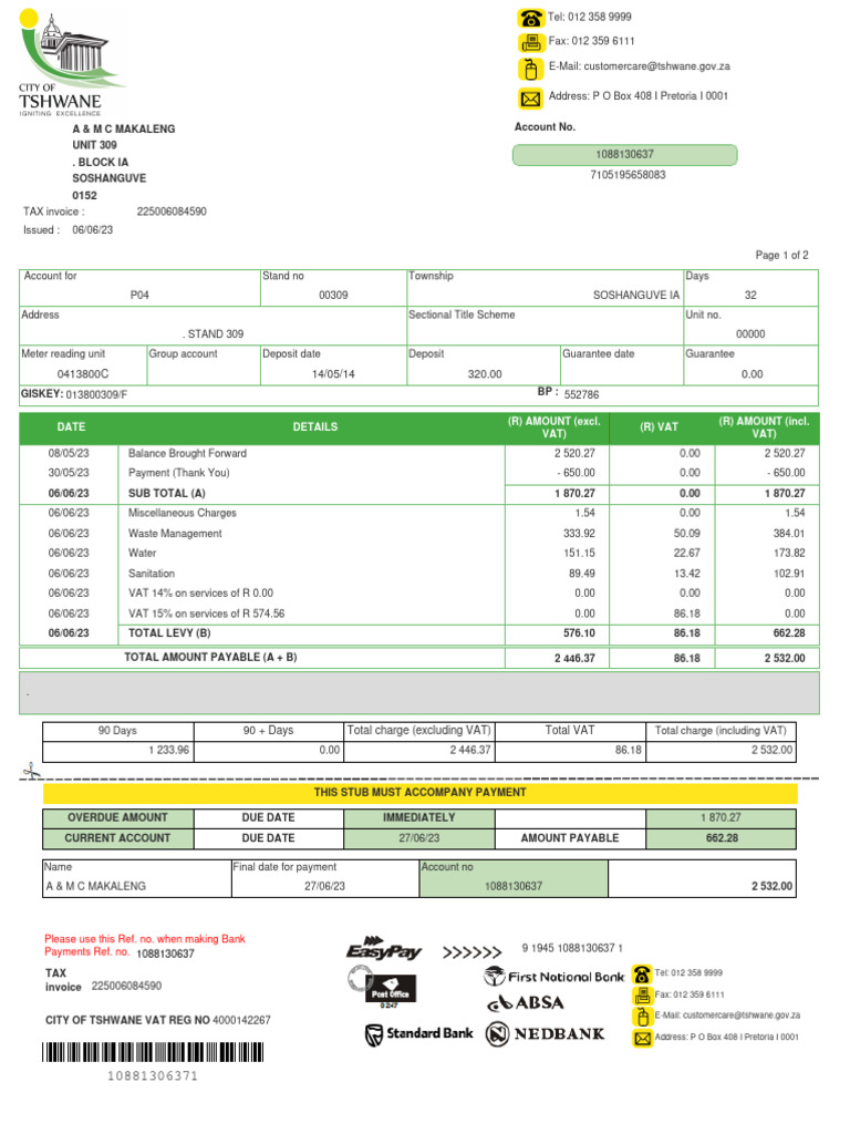 Date Details (R) AMOUNT (Excl. Vat) (R) Vat (R) AMOUNT (Incl. Vat ...