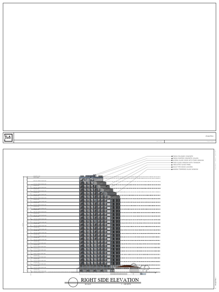 Right Side Elevation Hotel | PDF | Window | Architectural Design
